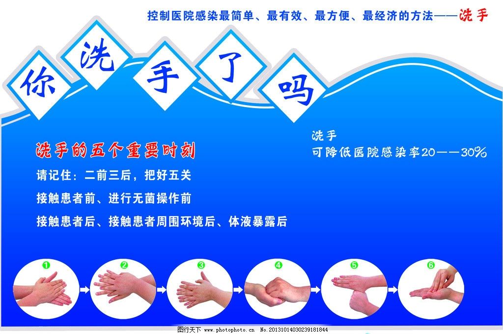 标准洗手六步法图片_动漫卡通_插画绘画-图行天下素材网